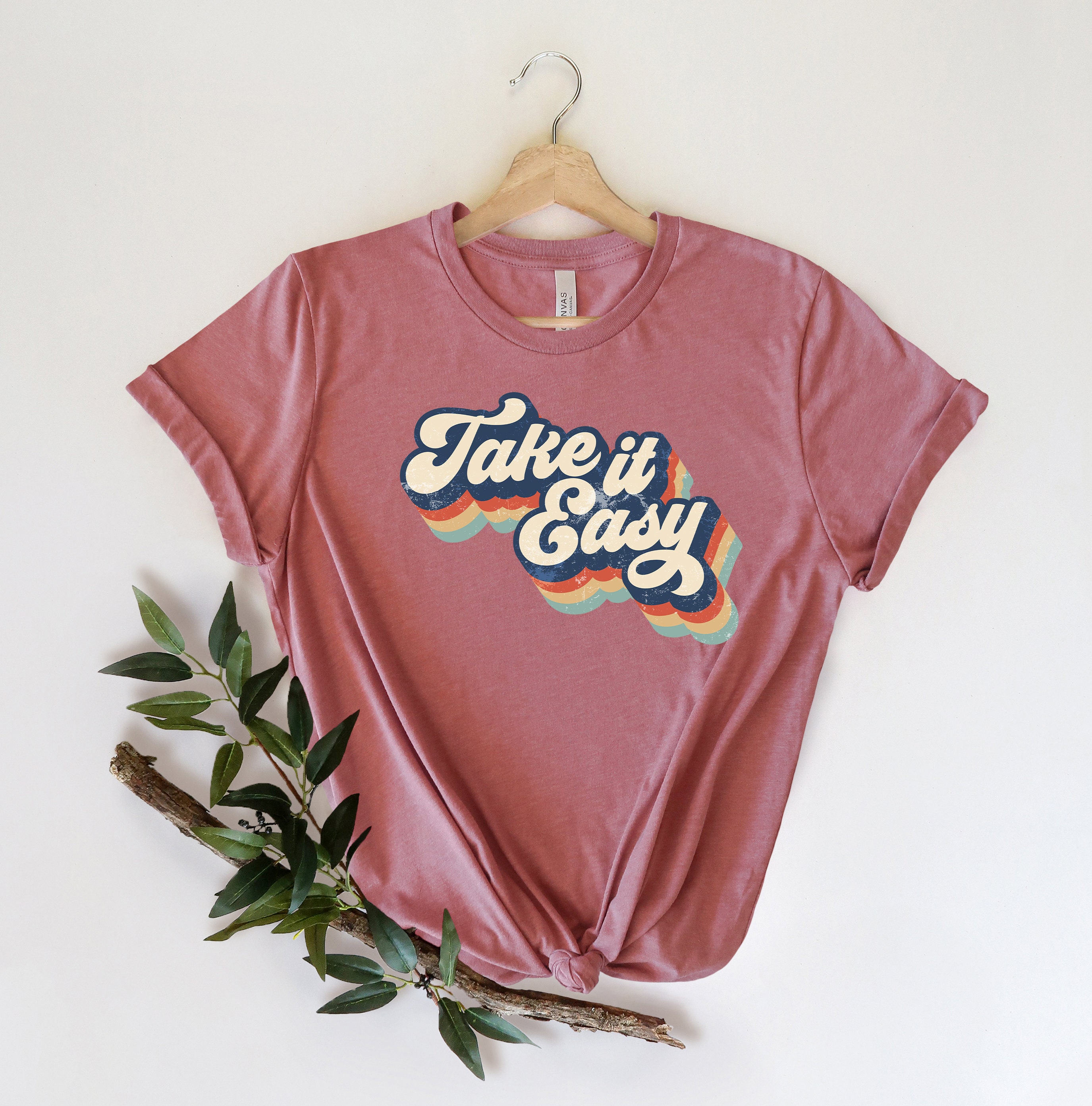 Take It Easy Shirt-retro Shirt-positive Vibes Shirt-retro - Etsy