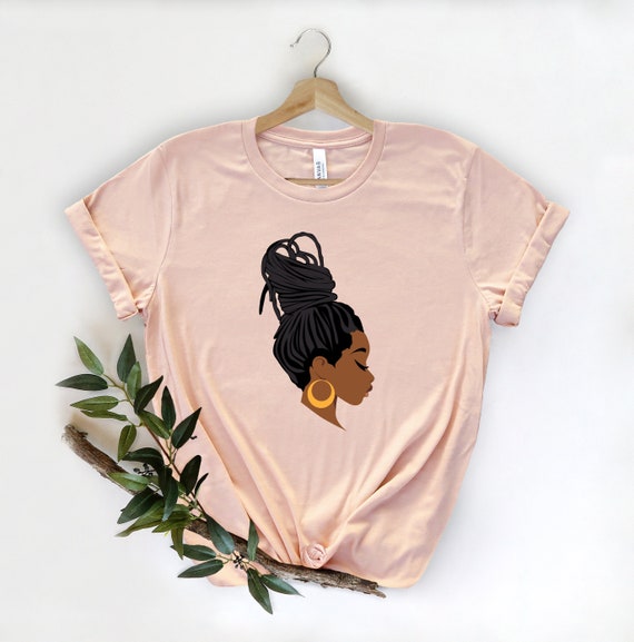 Black Woman With Dreadlocks Shirt Afro Women Shirt Black - Etsy