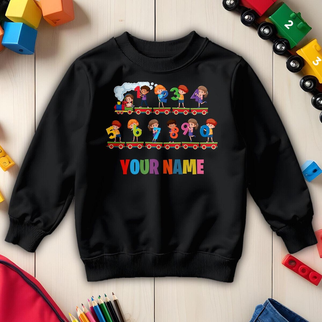 Personalised Boys and Girls Number Day Ideas Jumper Sweatshirt Cute ...