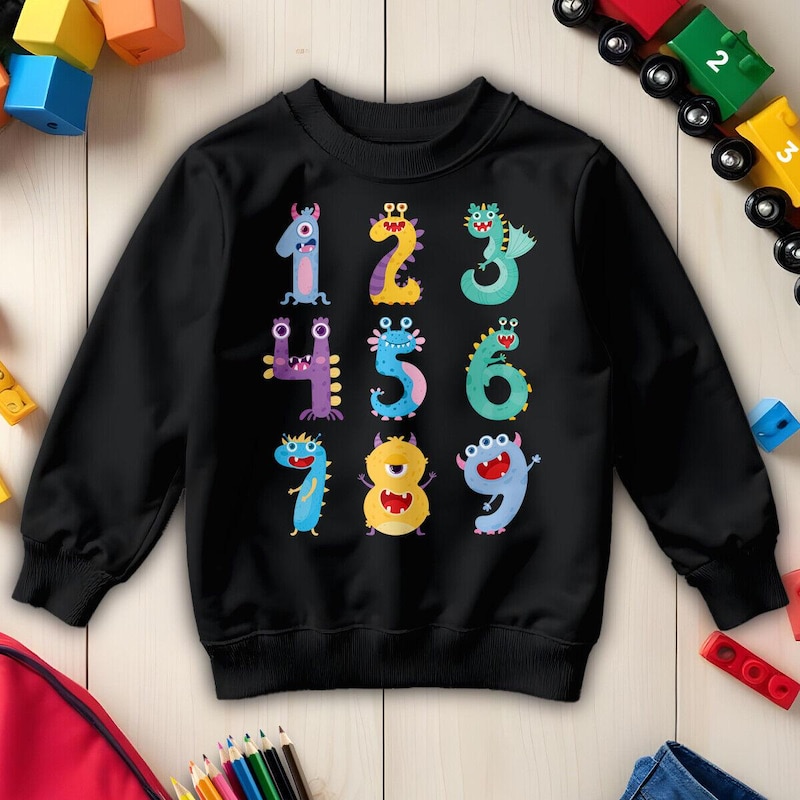 Kids Number Day Tops - Etsy UK