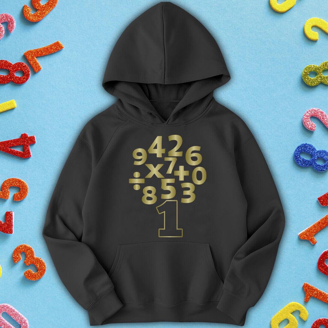 Boys and Girls Math Themed Number Day Ideas Jumper Hoody for Kids ND - Etsy