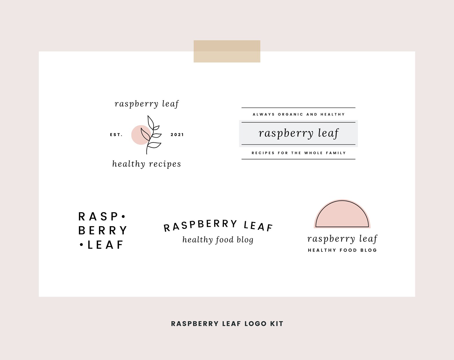 Food Blog Logo Bundle Canva, Modern Logo Template, Canva Logo Template ...