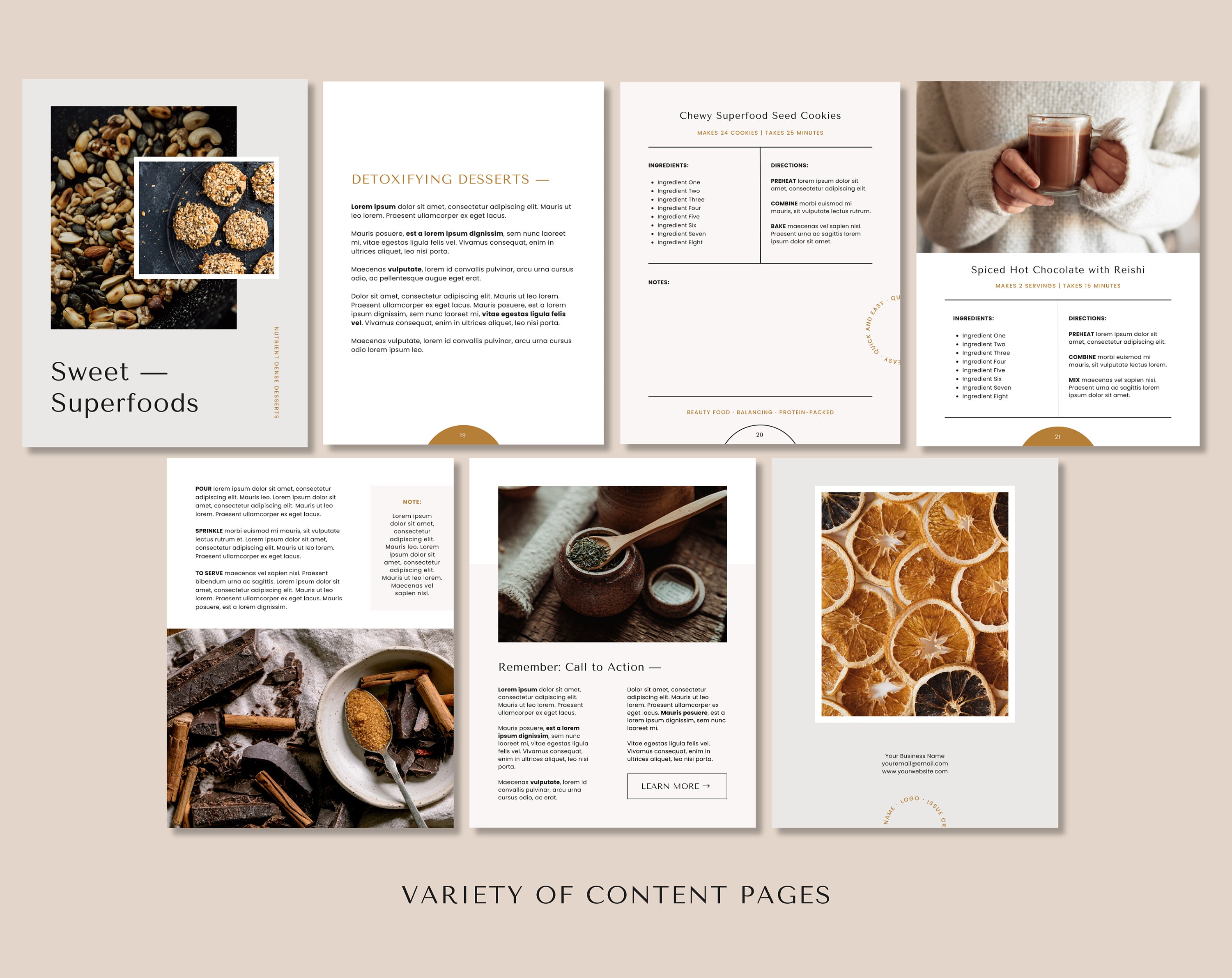 Cookbook Template Canva Holiday Recipe Book Template Canva - Etsy