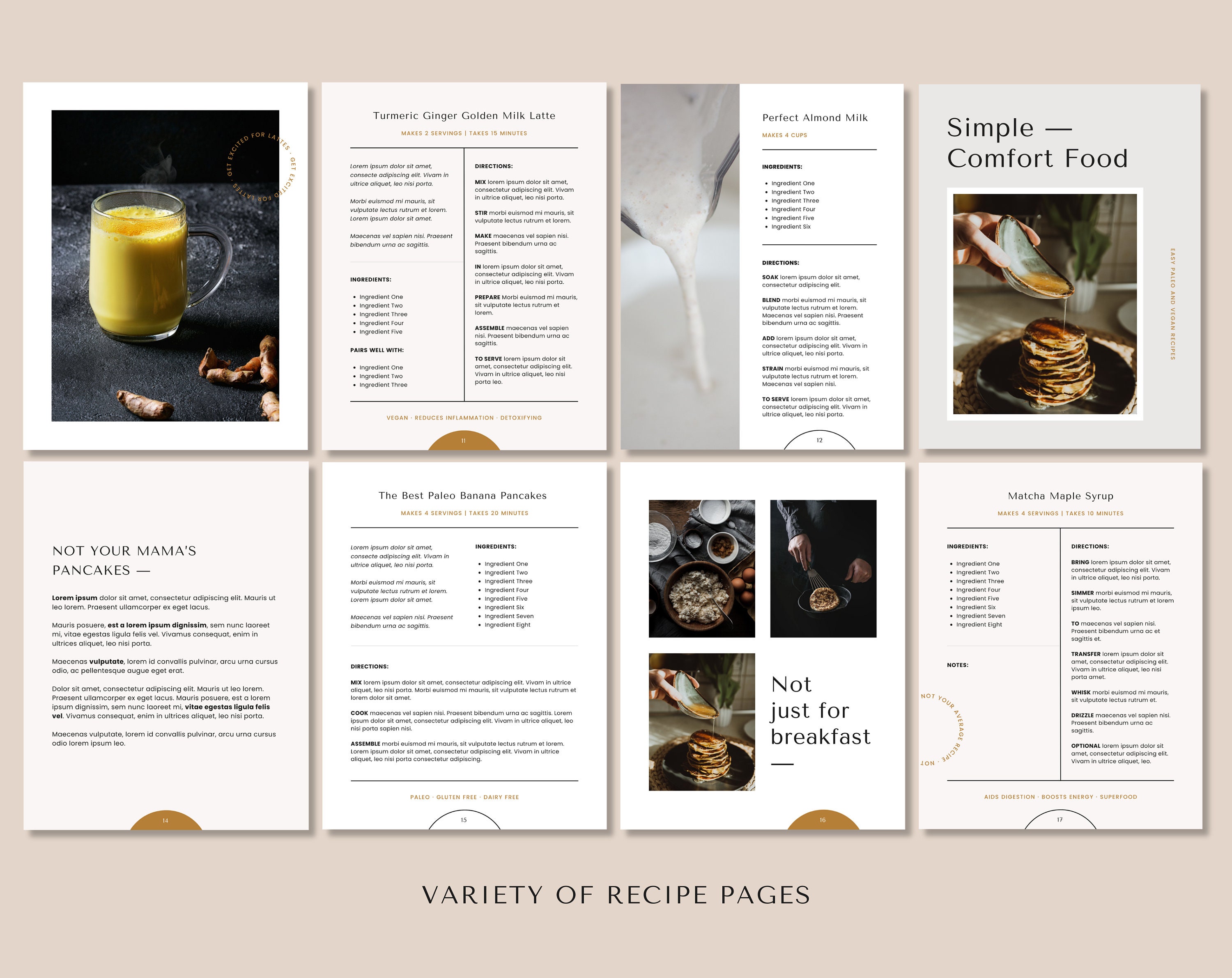 Cookbook Template Canva Holiday Recipe Book Template Canva - Etsy