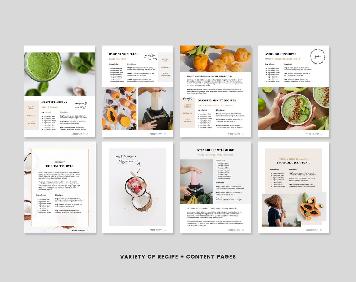 JOY Canva Ebook Cookbook Template for Nutritionists, Health Coaches ...