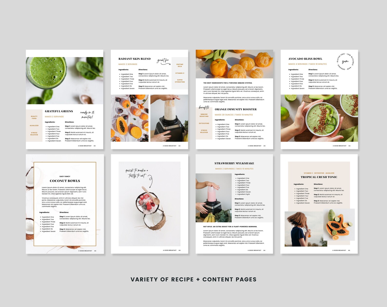 JOY Canva Ebook Cookbook Template for Nutritionists, Health Coaches ...