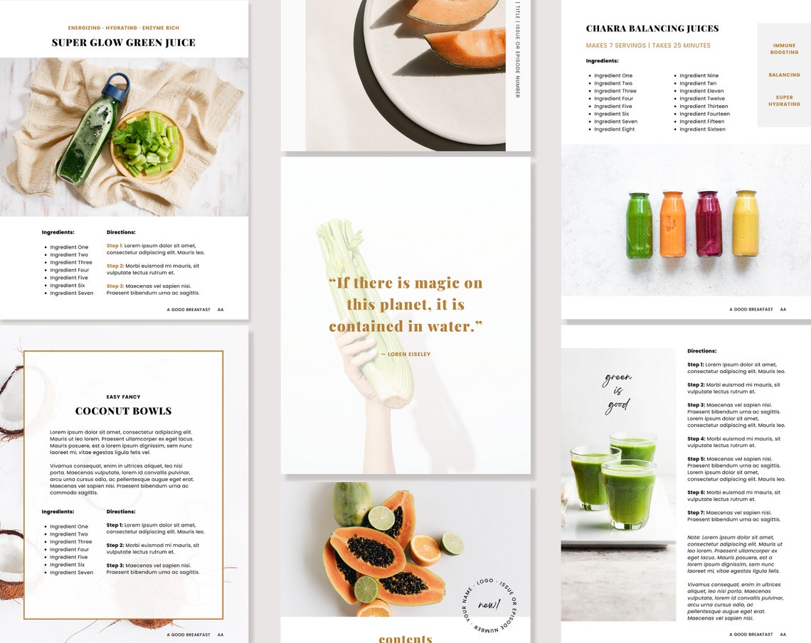 JOY Canva Ebook Cookbook Template for Nutritionists, Health Coaches ...