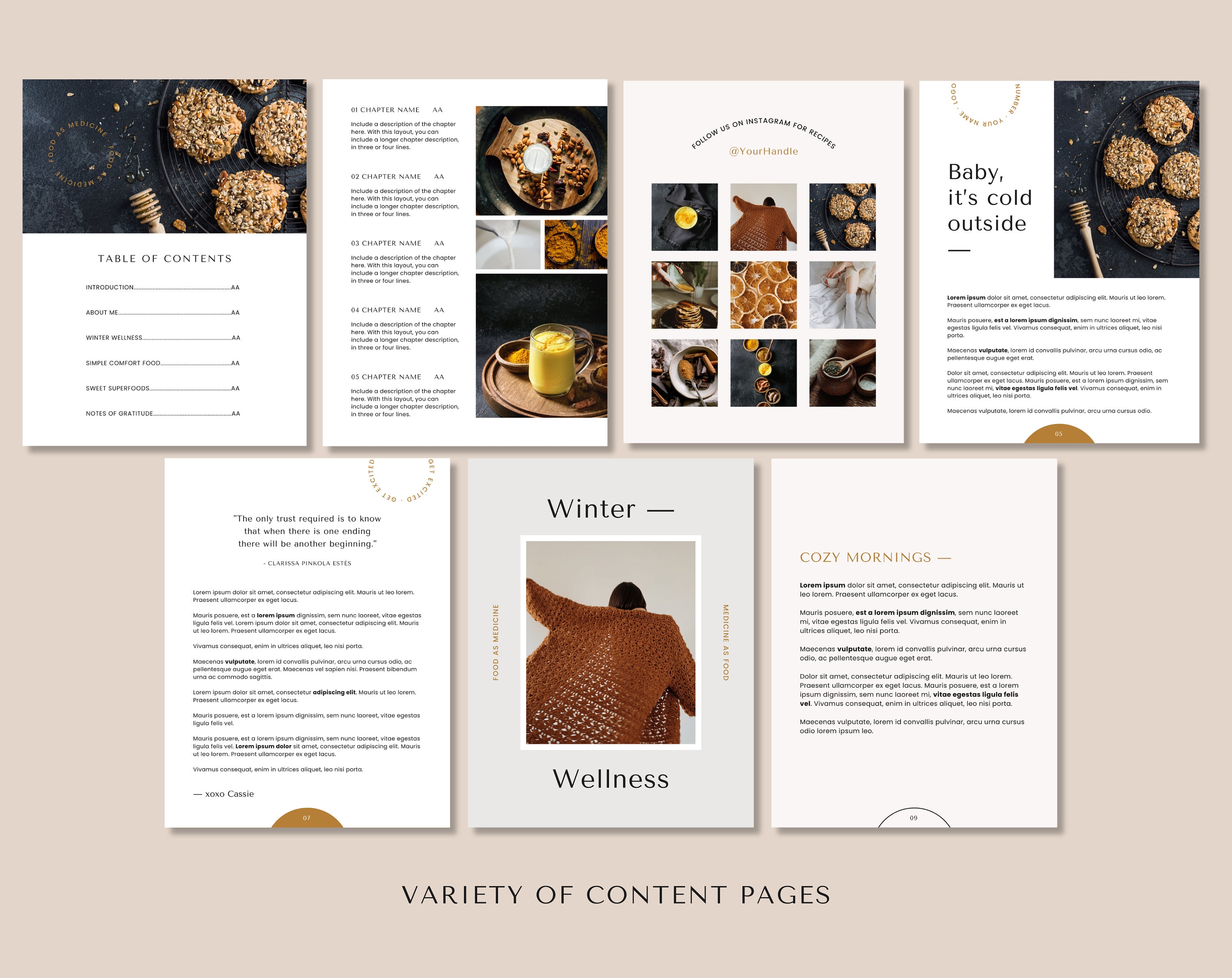 Cookbook Template Canva Holiday Recipe Book Template Canva - Etsy