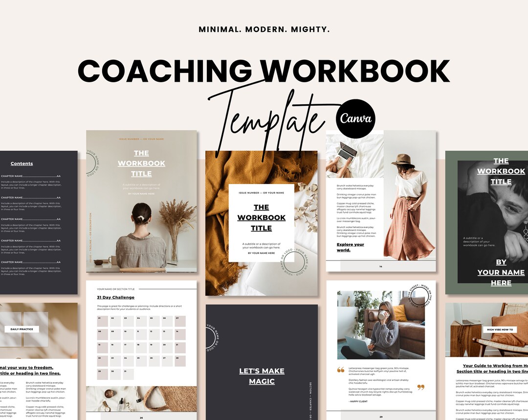 Workbook Template for Coaches, Canva Workbook Template, Lead Magnet ...