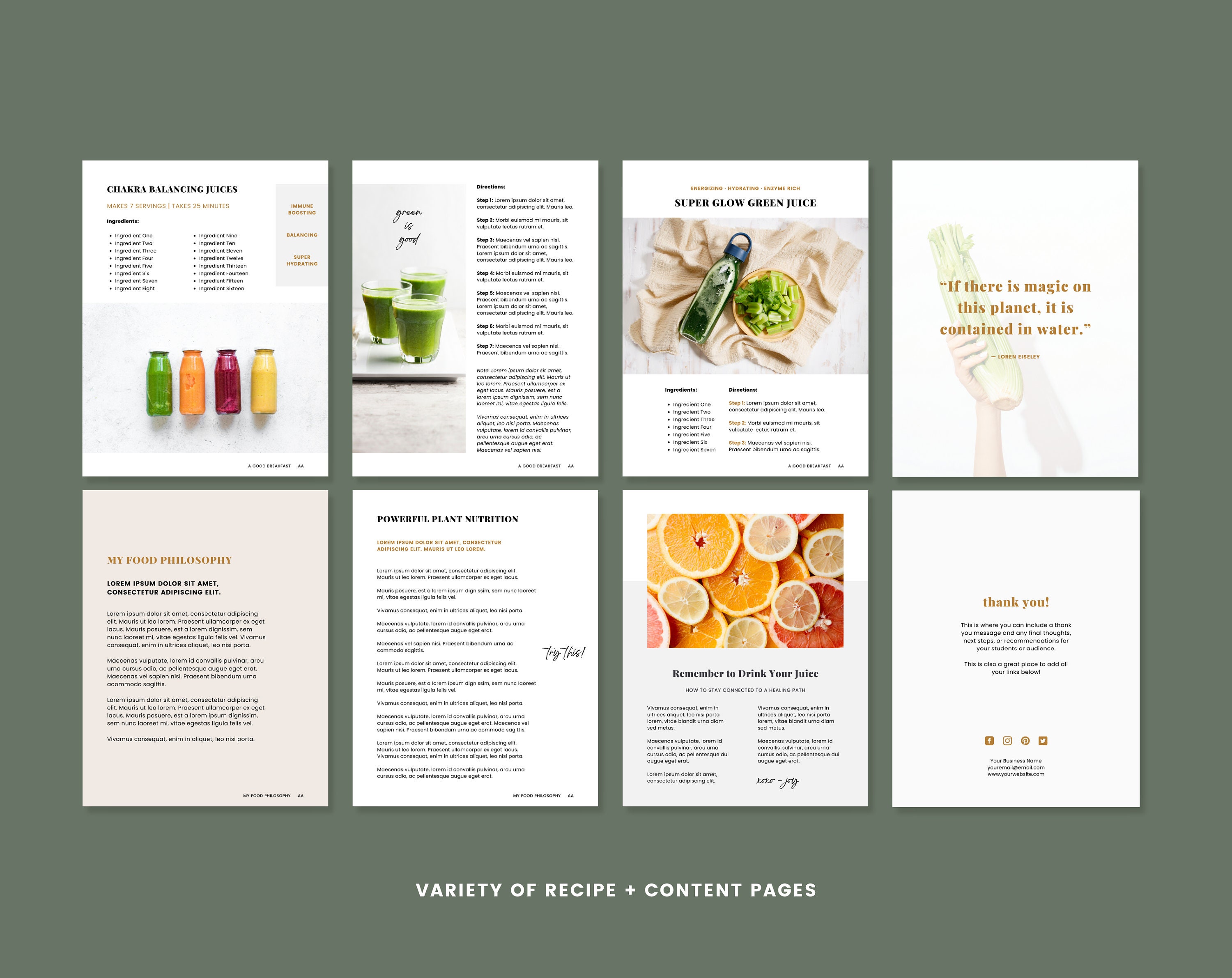 JOY Canva Ebook Cookbook Template for Nutritionists, Health Coaches ...