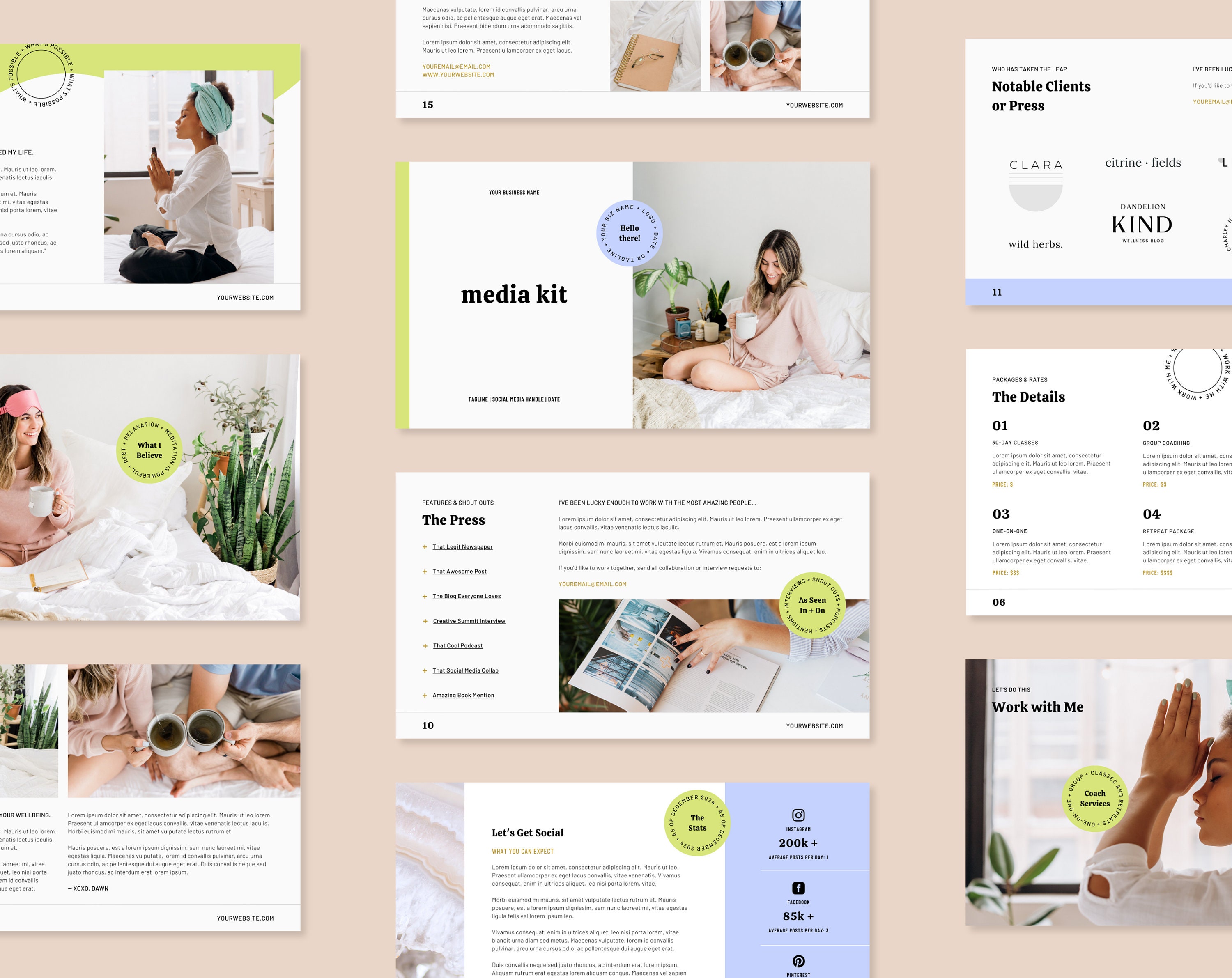 DAWN | Media Kit Template for Canva, Press Kit Perfect for Showcasing ...