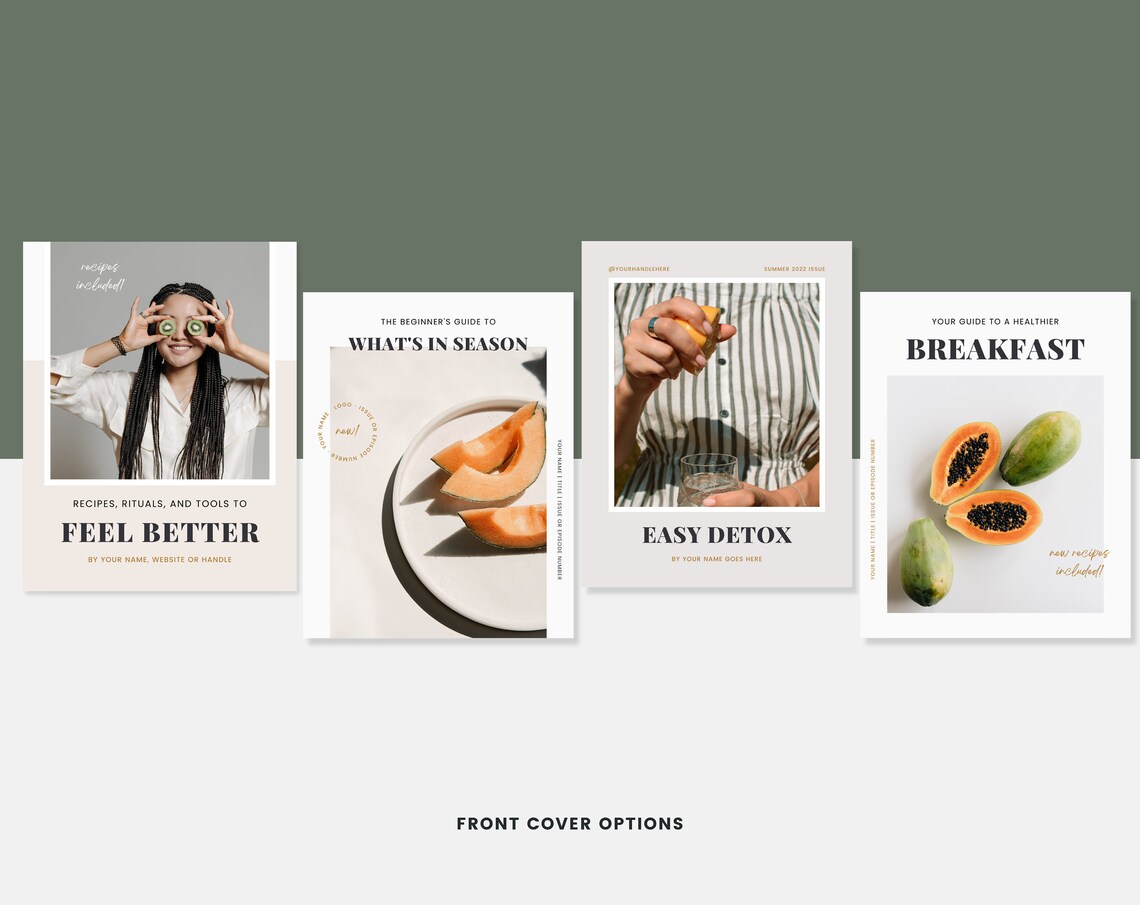 JOY Canva Ebook Cookbook Template for Nutritionists, Health Coaches, Food Bloggers for Designing ...