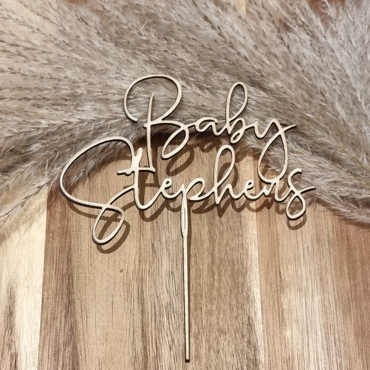 Personalised Wooden Cake Topper Custom Baby Name Design - Etsy
