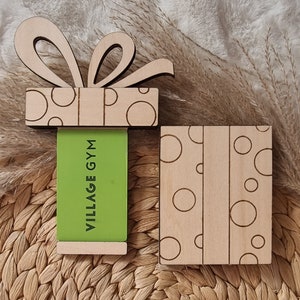 Handcrafted Wooden Gift Card Holder- Unique Present-shaped Design ...