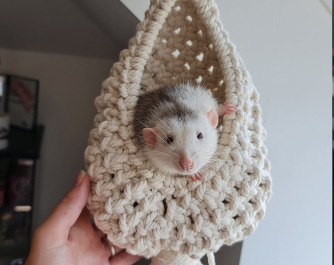 Hanging Rat Nesting Pod, Macrame Pod - Etsy