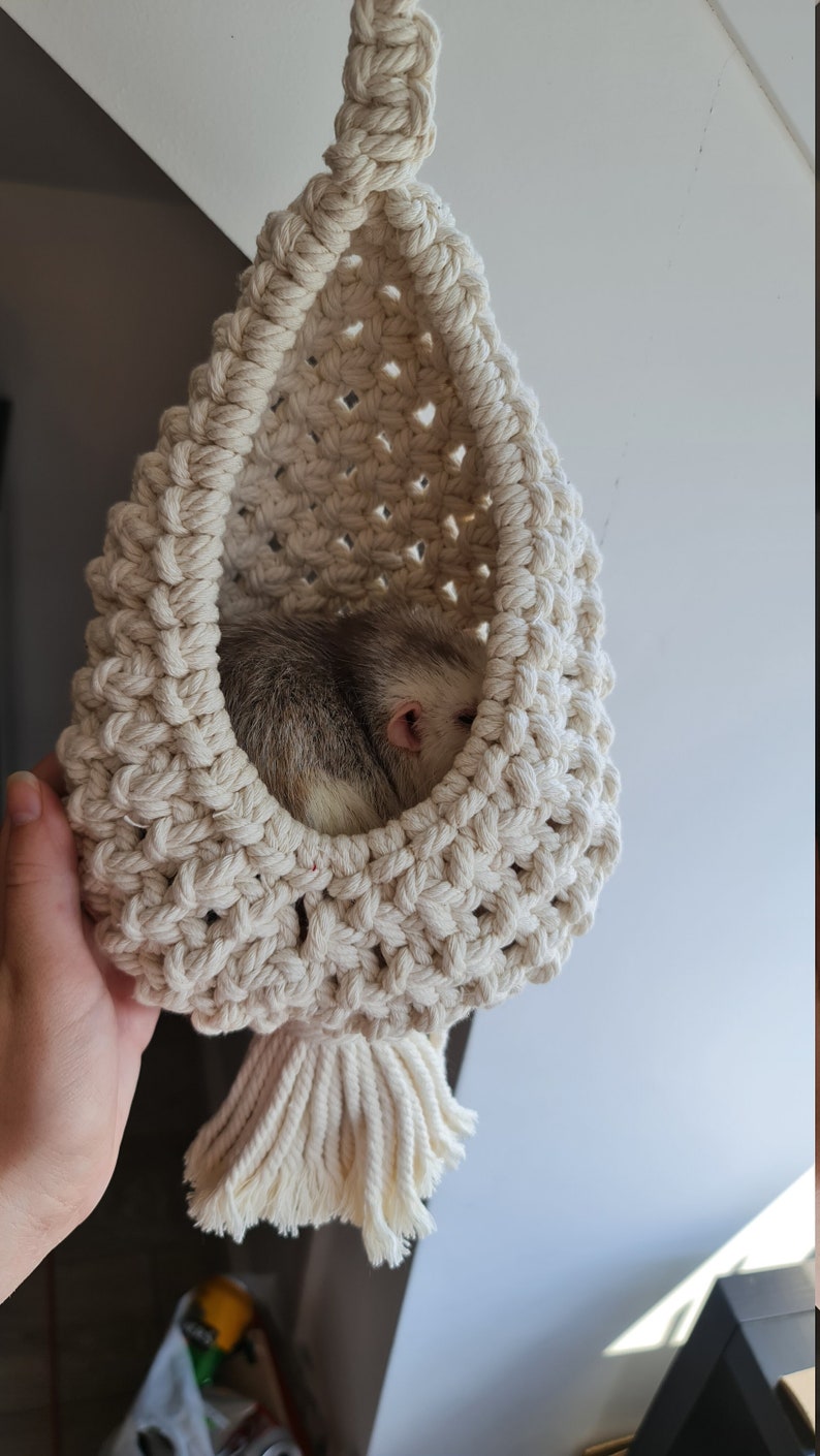 Hanging Rat Nesting Pod Macrame Pod - Etsy