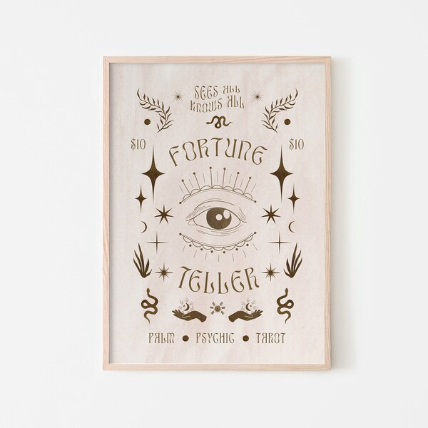 Printable Fortune Teller Sign - Etsy