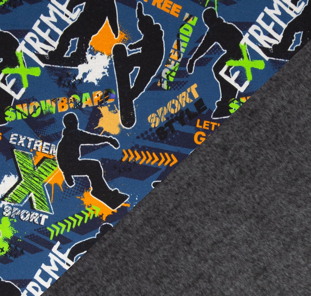 Alpine Fleece Snowboard, theresa From Swafing, Fluffy Sweat Fabric Sold ...