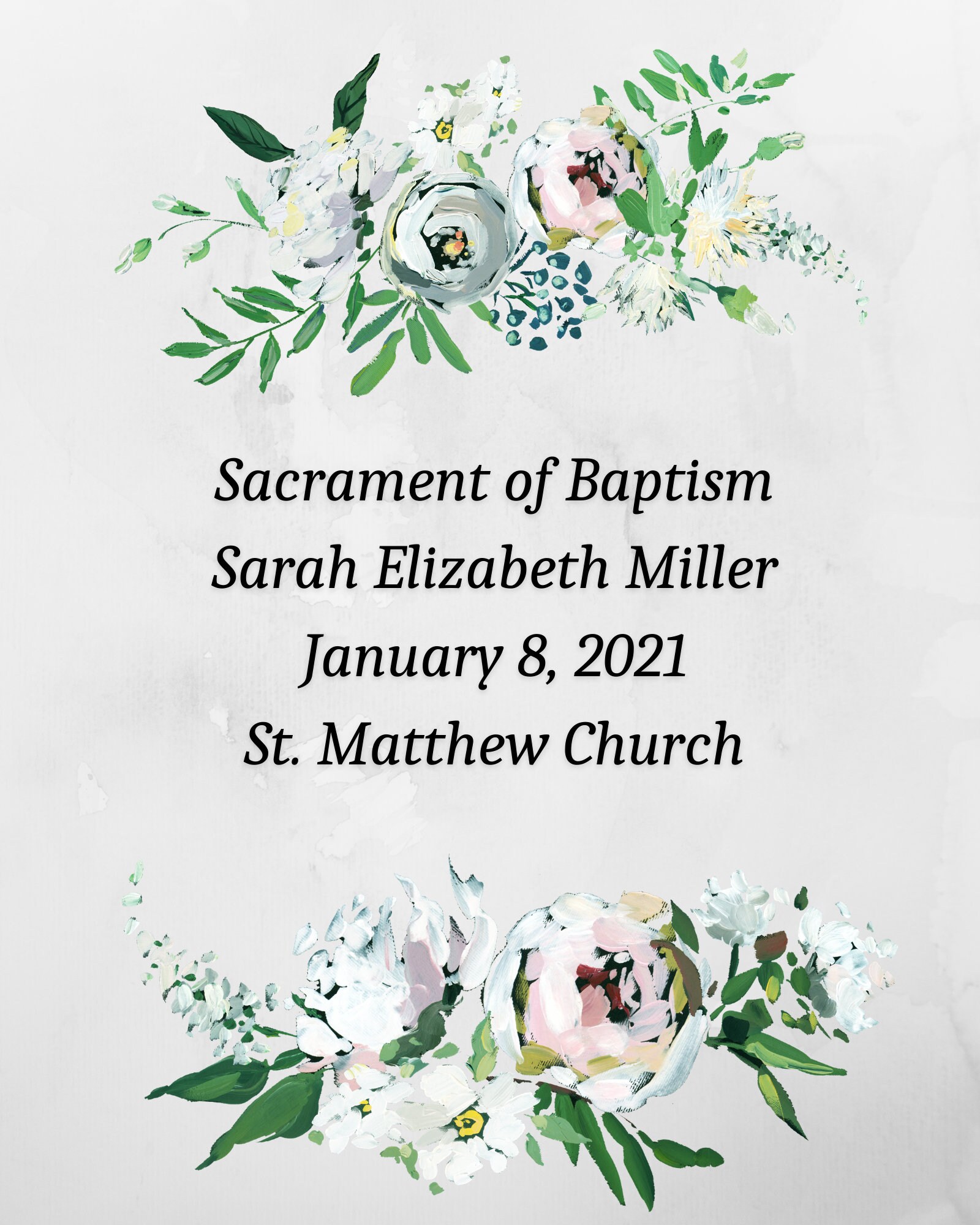 CUSTOMIZABLE Sacrament of Baptism Wall Art Digital Download Printable ...