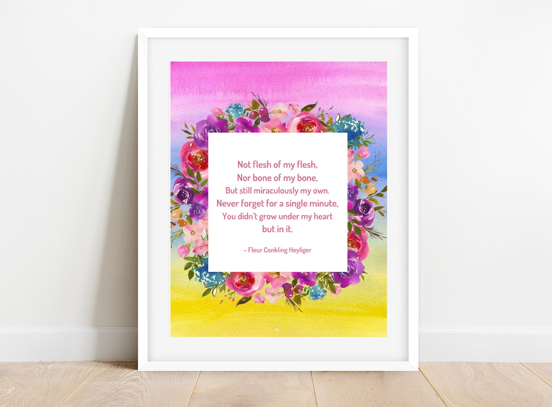 ADOPTION Poem Wall Art | INSTANT Digital Download PRINTABLE | "....you ...