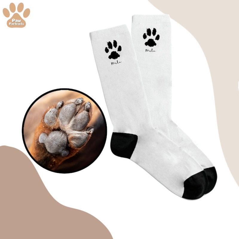 Paw Print Socks - Etsy