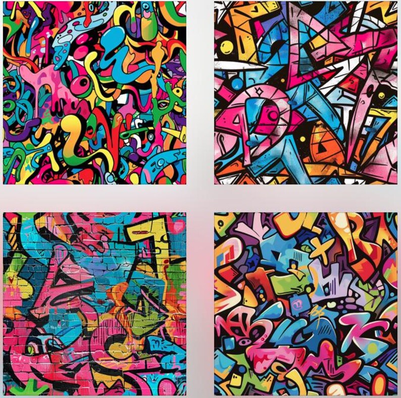 16 Amazing Graffiti Art Digital Seamless, Graffiti Pattern, Graffiti ...