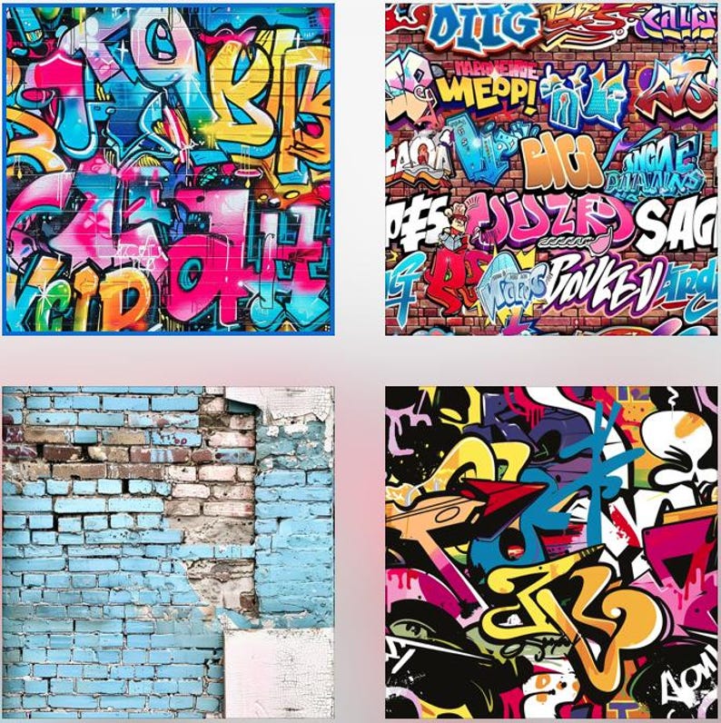 16 Amazing Graffiti Art Digital Seamless, Patterngraffiti Art ...