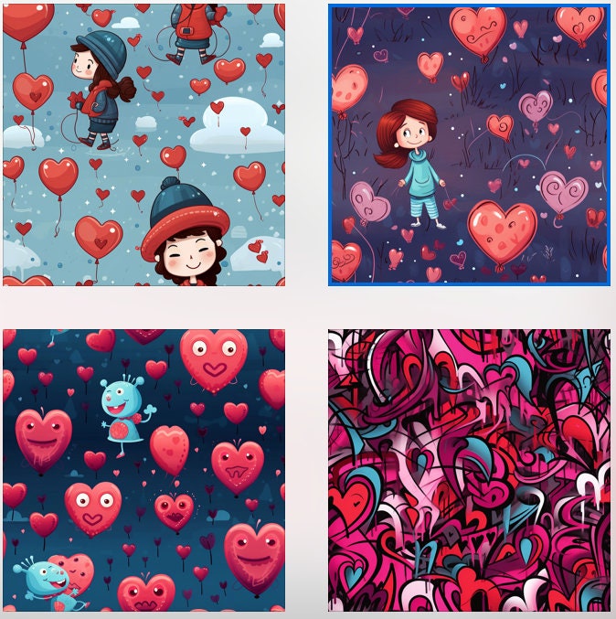 Spread the Love Digitally:16 Seamless Patterns for Valentine's Day Love ...