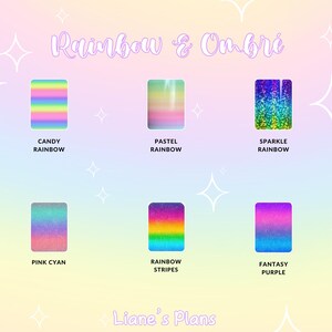 Rainbow Butterfly Planner Dividers for Ring & Disc Binder, Side Tab Set ...