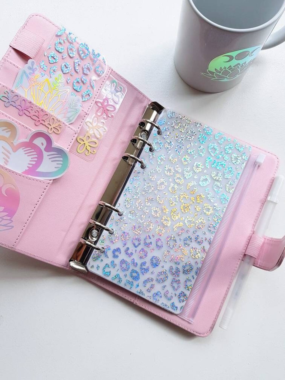 Holographic Leopard Print Planner Dashboard: Ring Binder Divider - Etsy