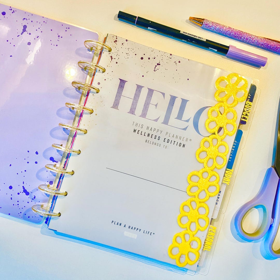 Flower Side Tab Planner Dividers: Personalized A5 A6 Ring Binders and ...