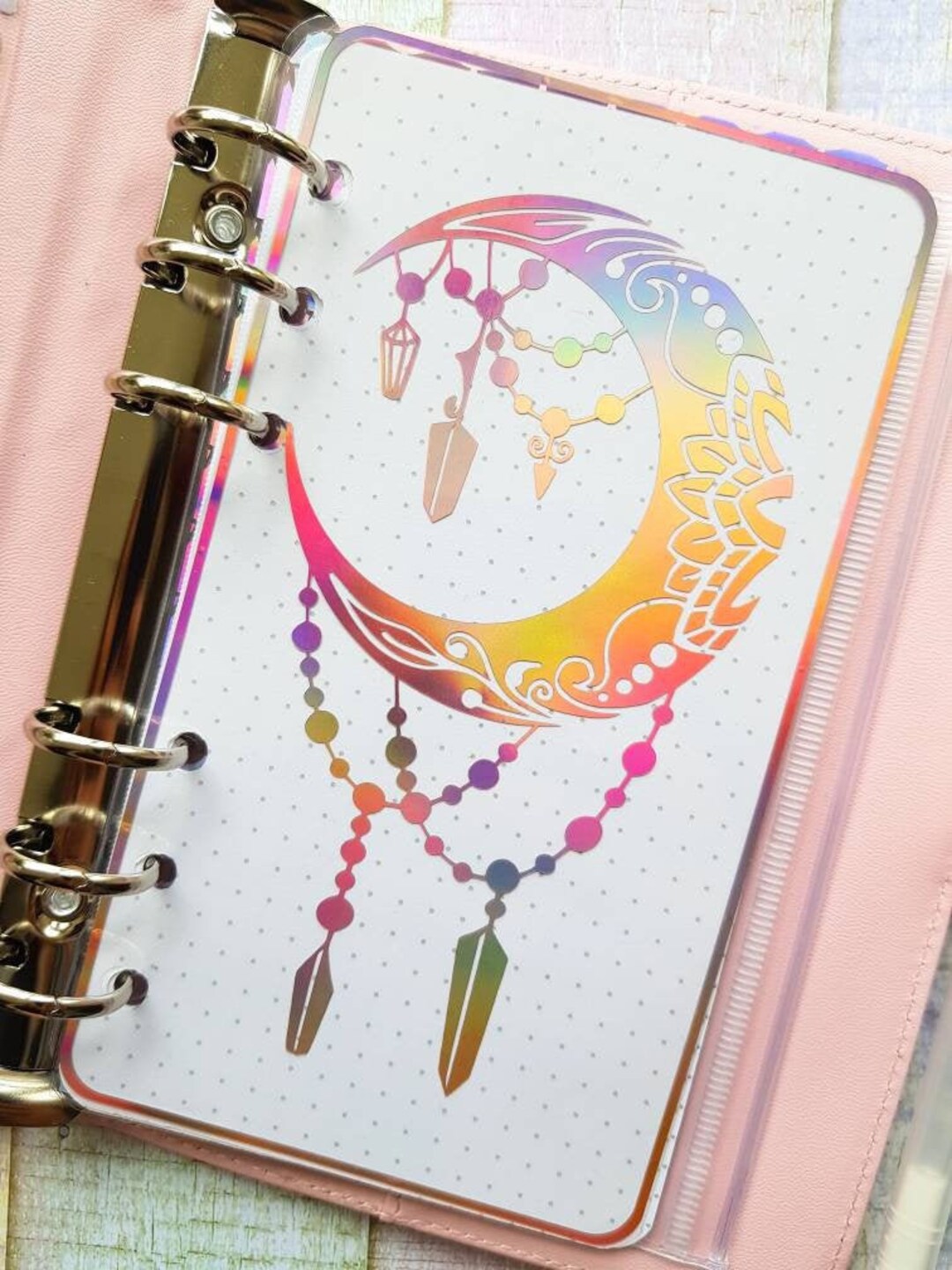 Moon Mandala Planner Dashboard, Clear Vinyl Page Marker, Gifts for ...