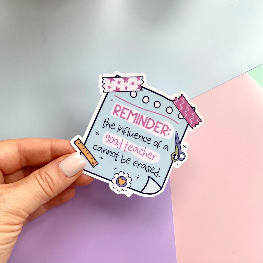 Good Teacher Sticker, Post It Note Planner Die Cut, Lecturer Laptop ...