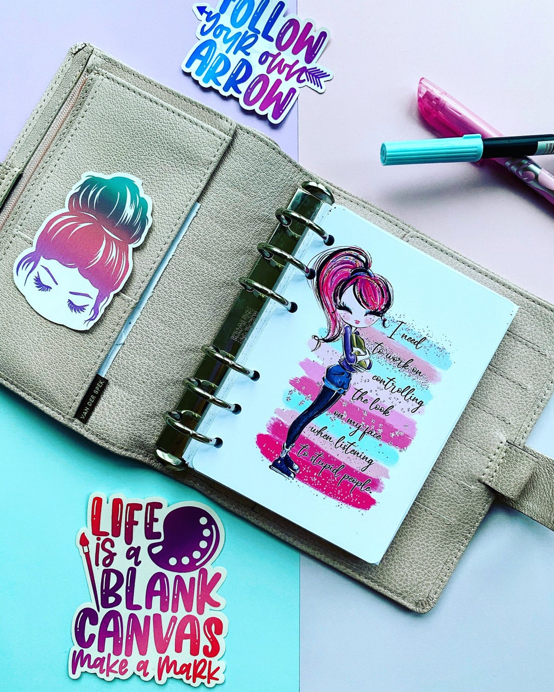 Salty Planner Insert A5 A6 B6 Personal and Pocket, Binder Dashboard ...