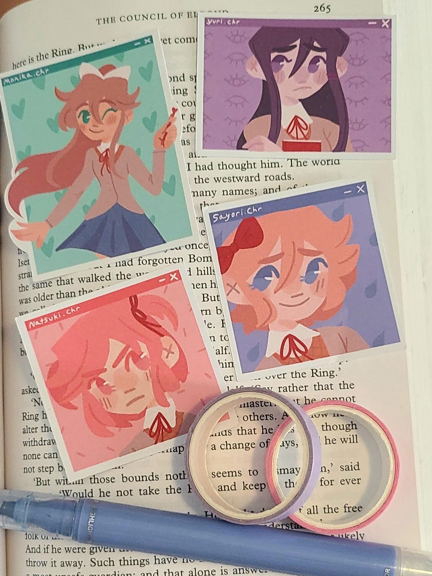 Doki Doki Literature Club Window Stickers - Etsy