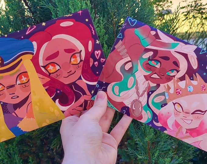 Splatoon Octo Expansion Pairs Prints - Etsy