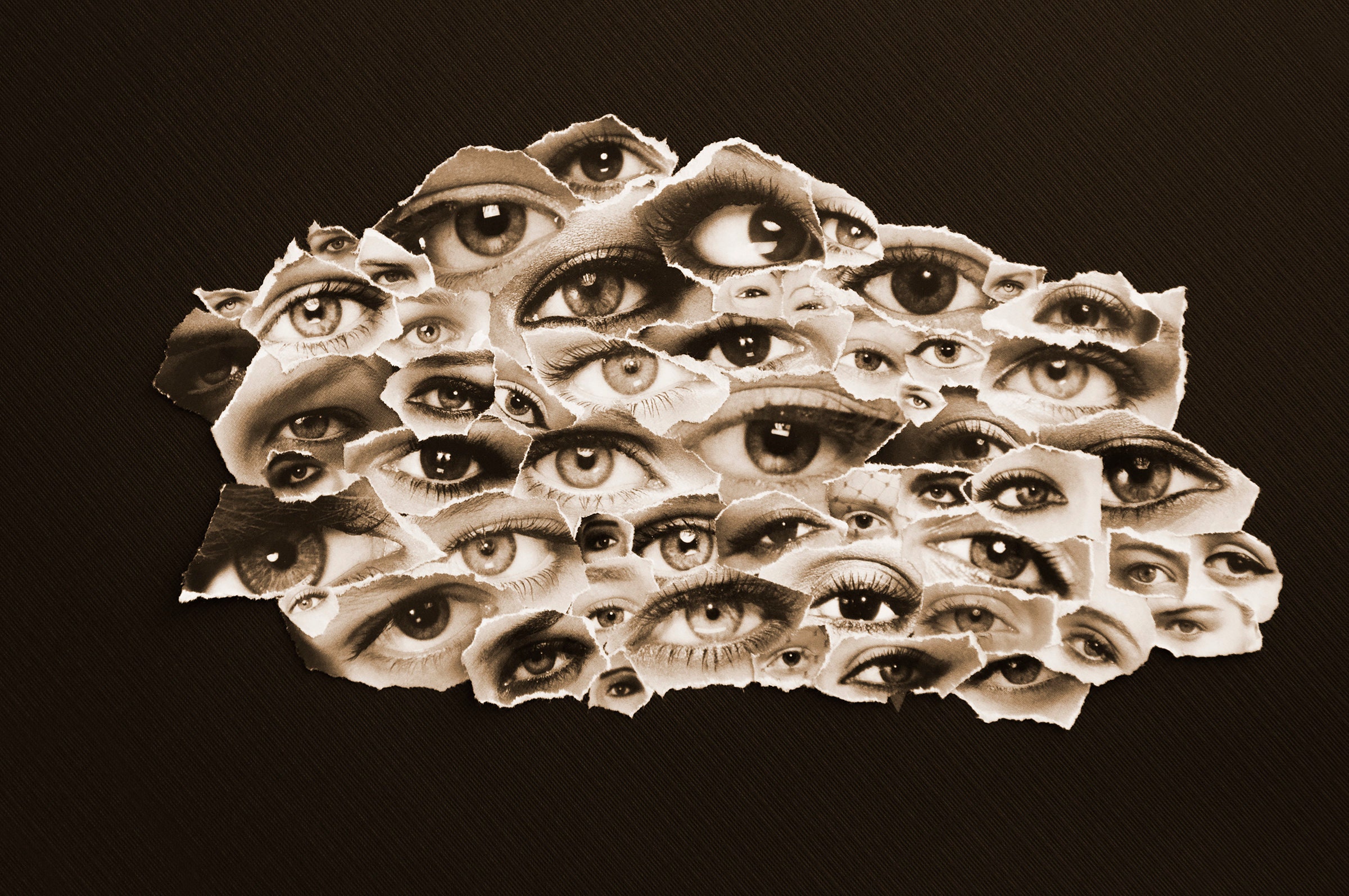 Magazine Eyes Collage Collage Paper Art Instant Download Wall Art ...