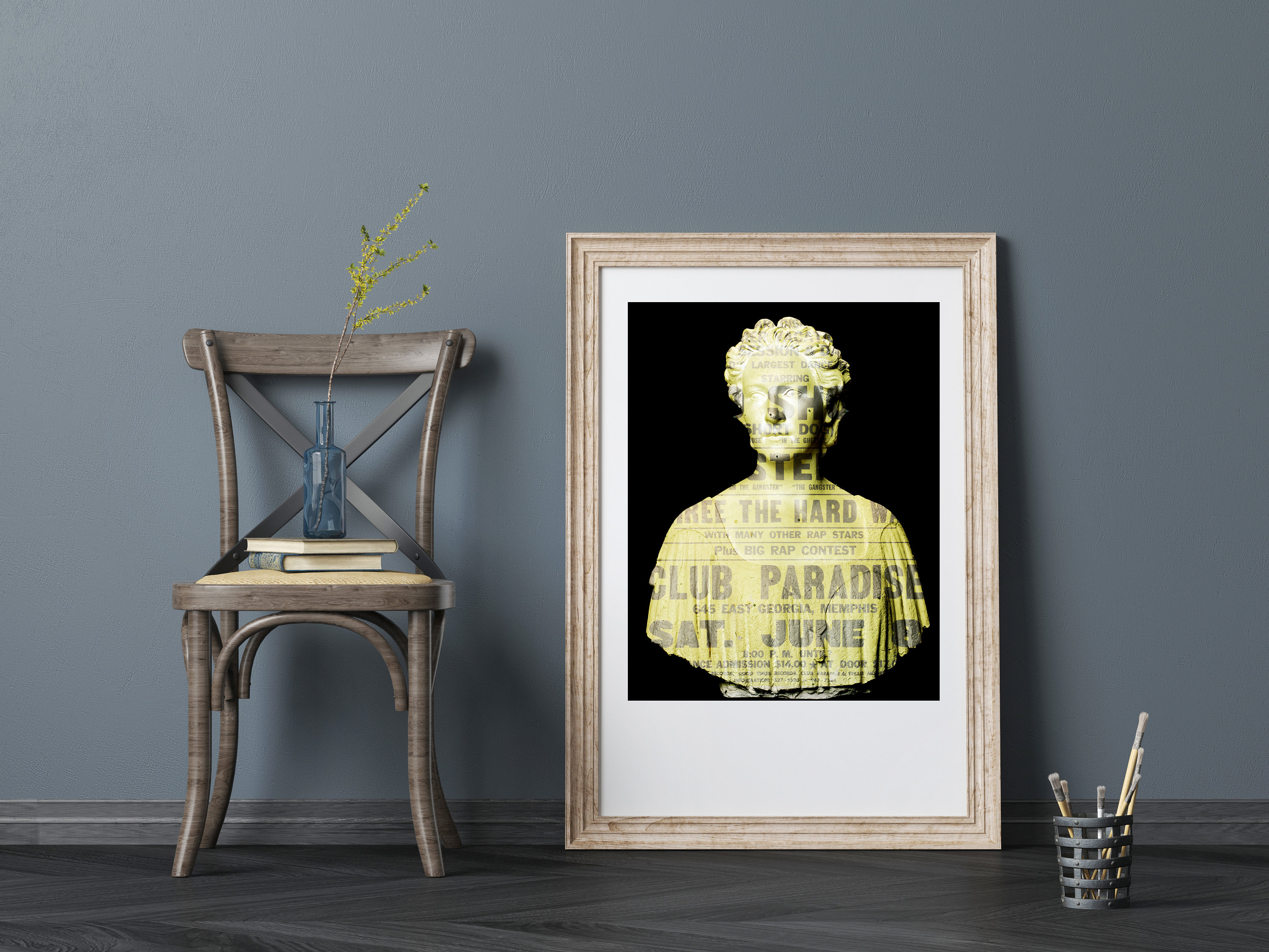 Roman Bust Graffiti Art Print: Bold Pop Art Collage (digital Download ...