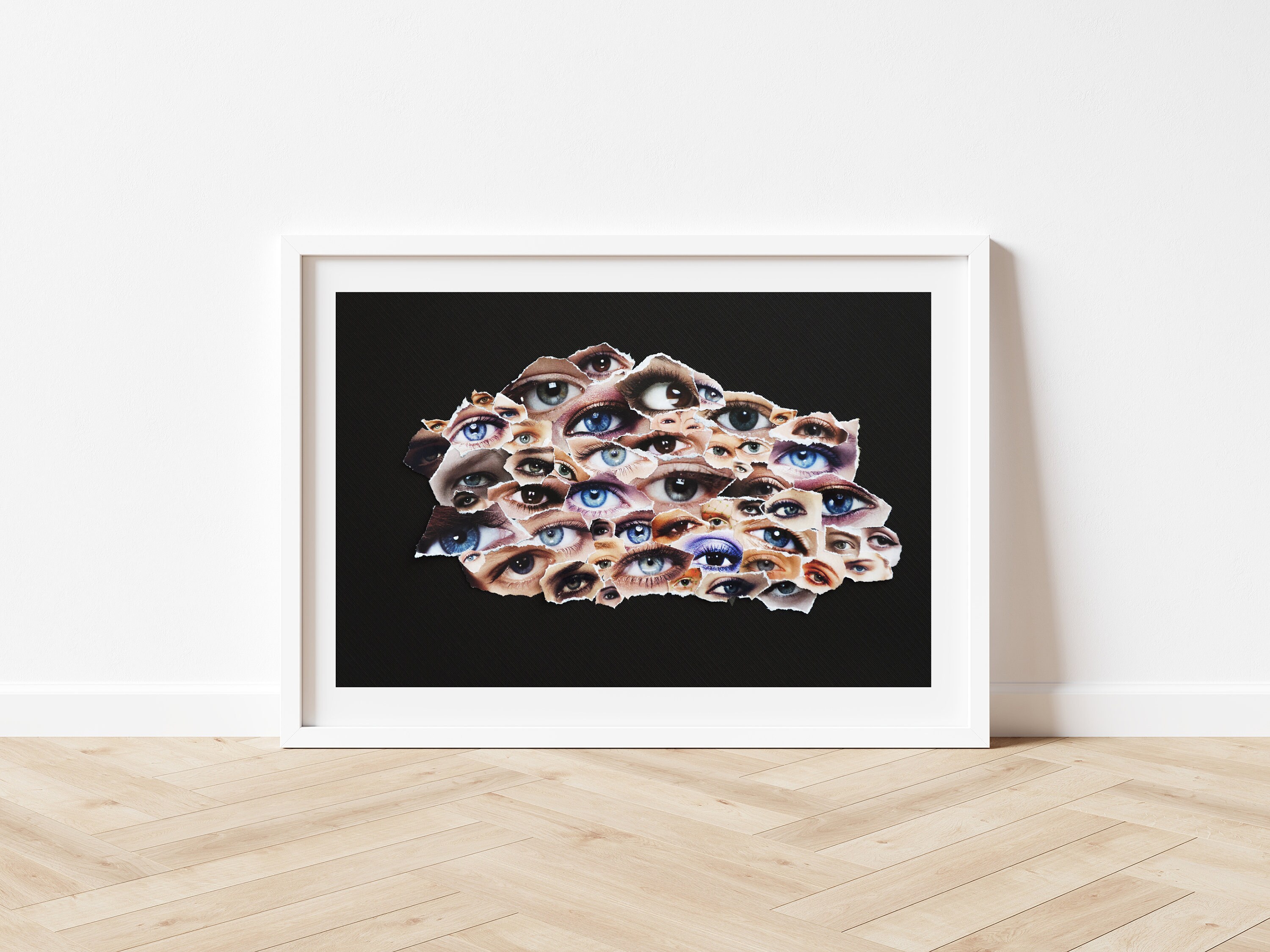 Magazine Eyes Collage Art Print: Unique Paper Collage (digital Download ...