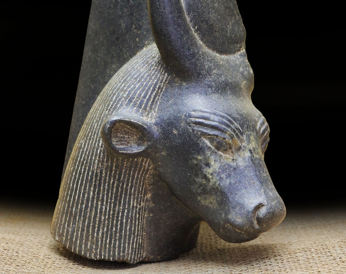 Hathor Statue. Egyptian Cow Goddess, Replica Hathor Head, Made in Egypt ...