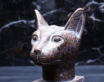 The Head of Ancient Egyptian Goddess Bastet, Ancient Egyptian Cat ...
