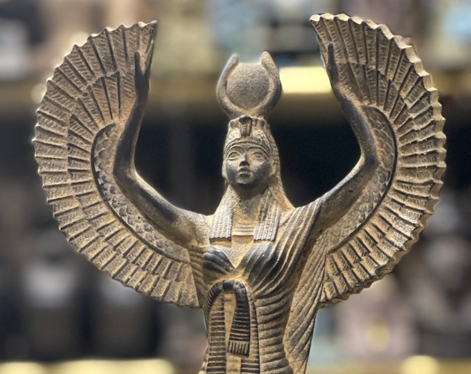 Egyptian Goddess Isis Statue With Special Cartouche, Isis Statue With ...