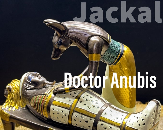 Ancient Egyptian God Anubis Statue, Tutankhamun Mummification Process ...
