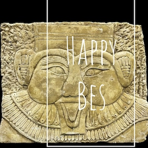 Amazing Bes Art Decor - Wall Relief - God Bes - God of Joy - Fertility ...