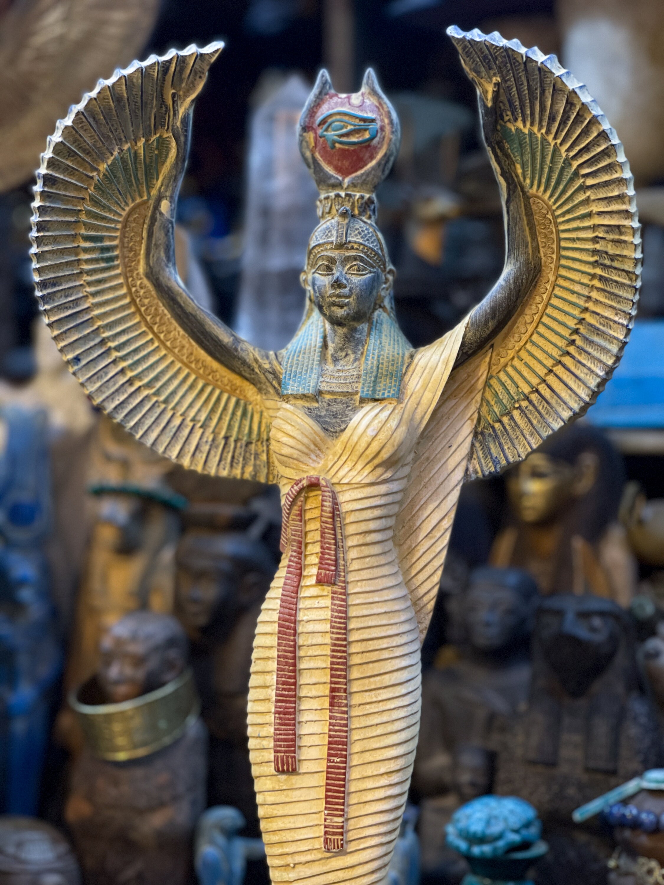 Egyptian Goddess Isis Statue With Special Cartouche Isis - Etsy