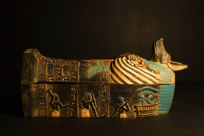 Ancient Egyptian Gods Set of Coffins With the Egyptian Mummy Inside It ...