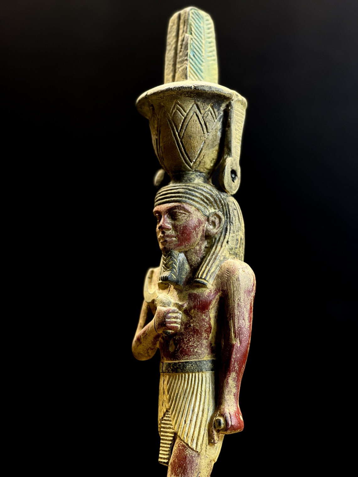 God Nefertem Statuette. Egyptian Nefertem With Water-lily Headdress. - Etsy