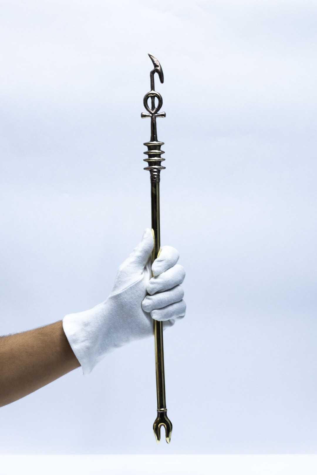 Egyptian Was-scepter With ANKH Key - Made With Egyptian Hands & Soul - Etsy