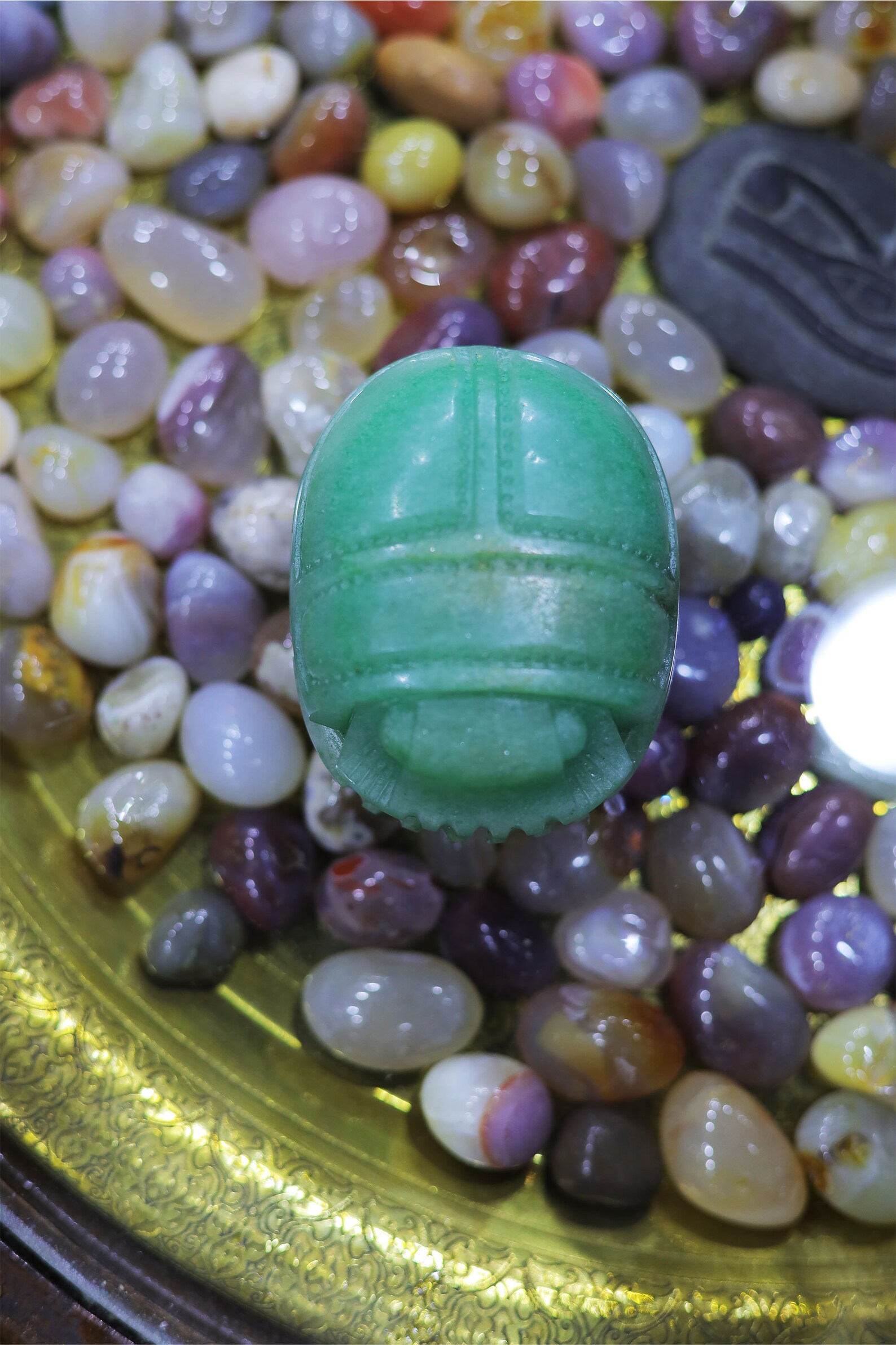 Scarab Made From Agate Stone, Customized Materials Available. - Etsy