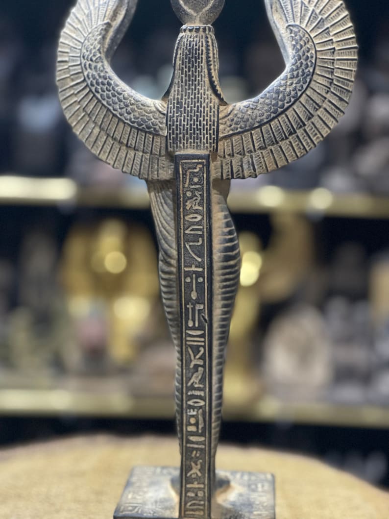 Egyptian Goddess Isis Statue With Special Cartouche Isis - Etsy